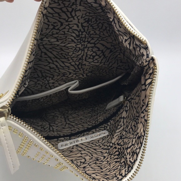 Max Edition | Bags | Max Edition White Studded Clutch Crossbody Bag ...